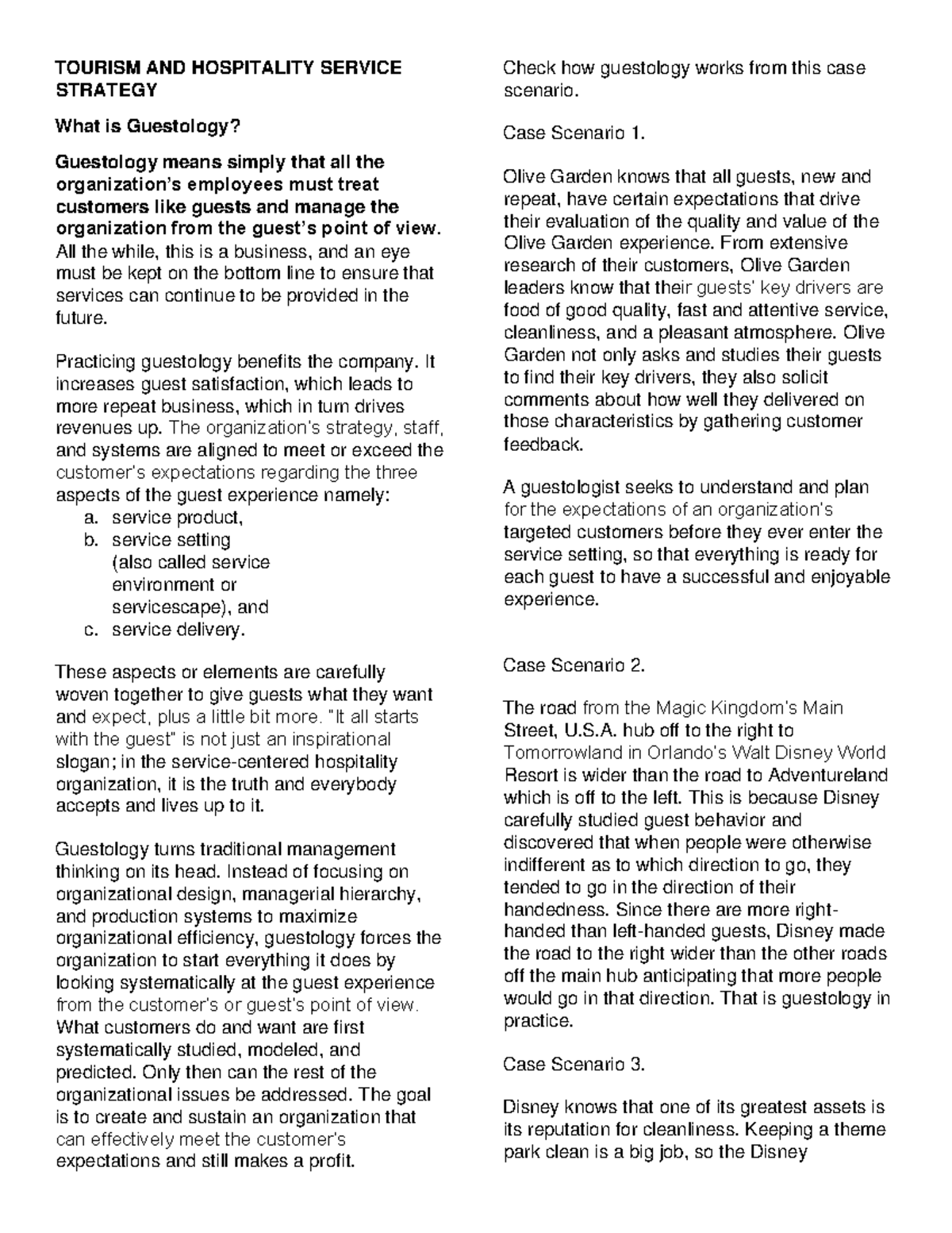 QSM Reviewer- Prelim - Tourism - LPU - StuDocu