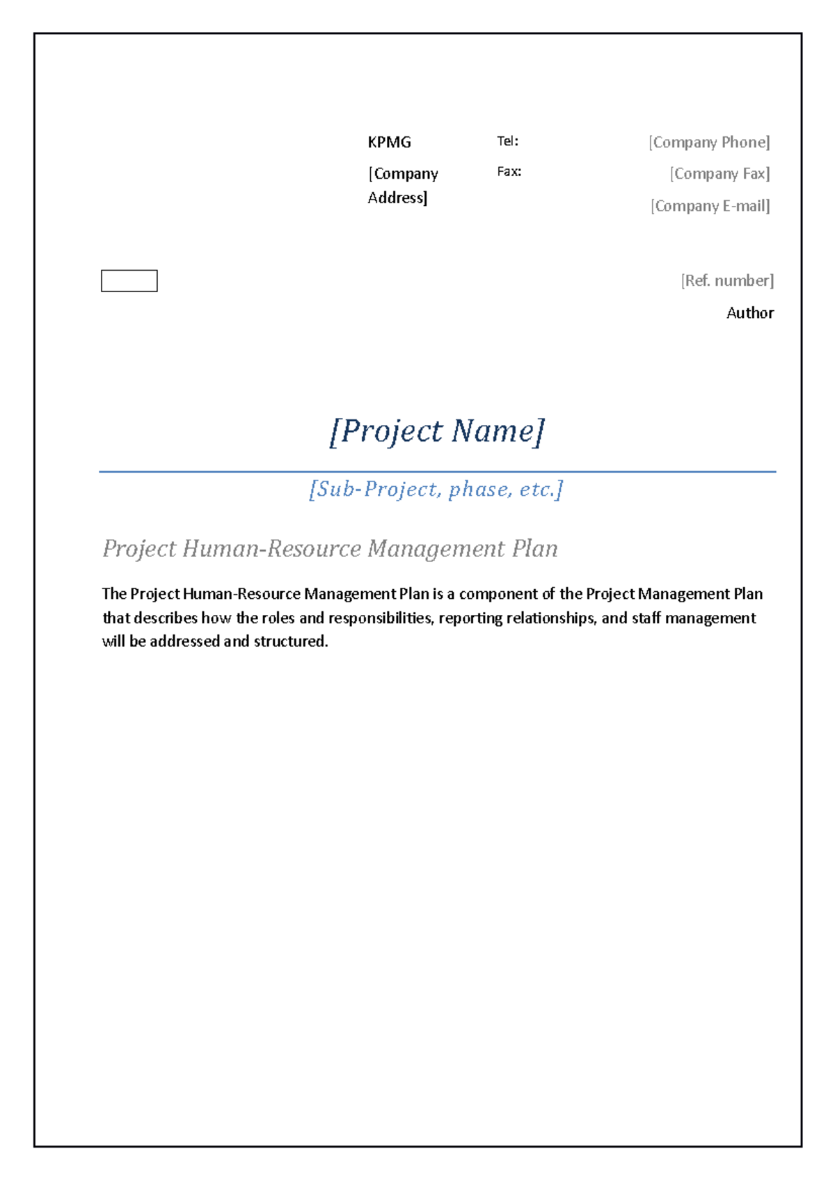 HR Management Plan_assignment3 template - CNET 307 - Centennial College ...