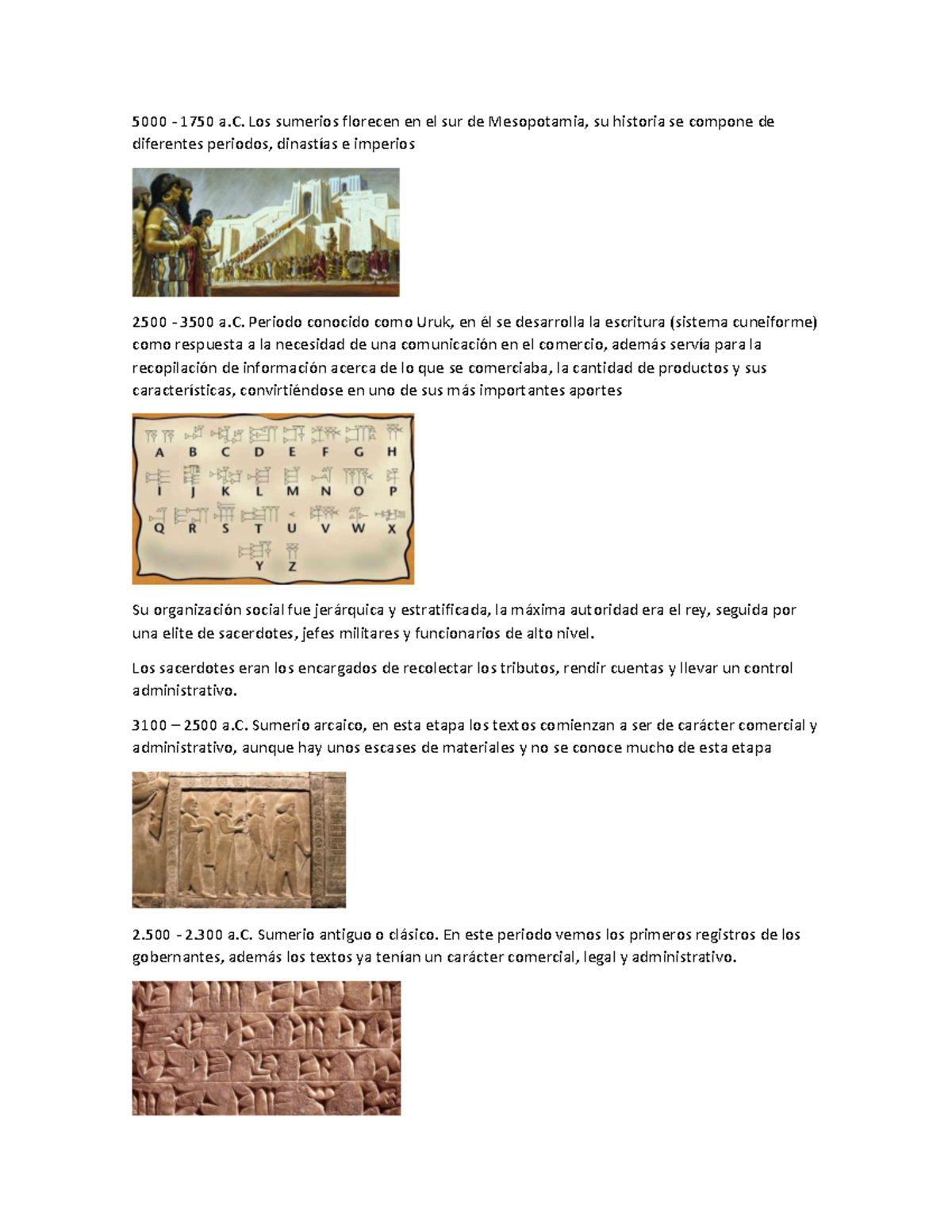 Linea del tiempo - 5000 - 1750 a. Los sumerios florecen en el sur de ...