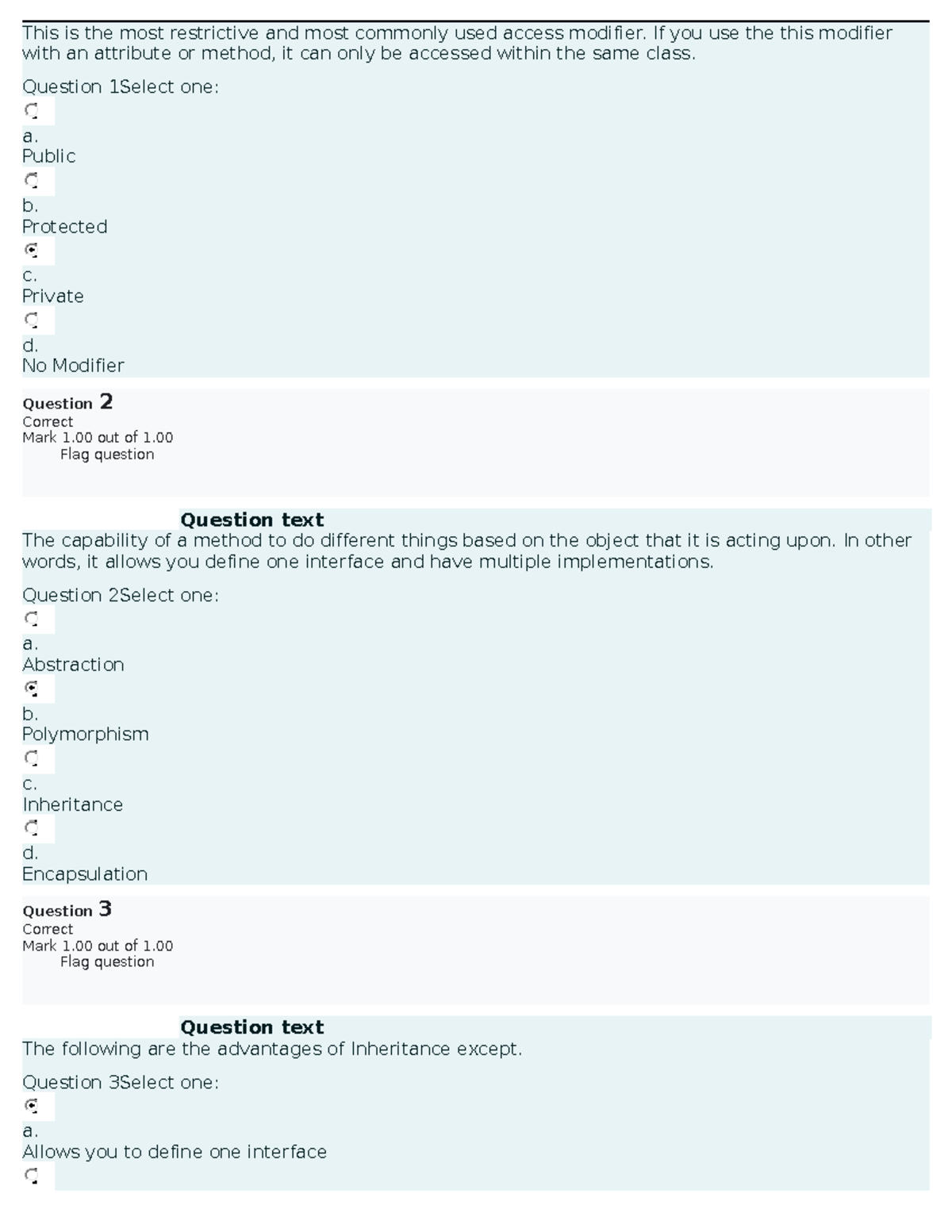 Prelim quiz 1 - study all day long - This is the most restrictive and ...