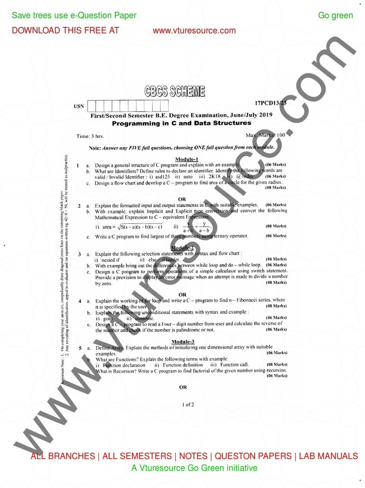 July-2019 - No additional information - computer organisation and ...