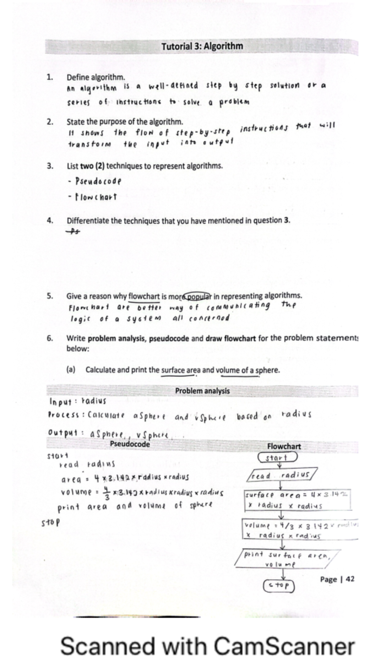 SC Tutor 3 - This is not my question. I don't have the answer scheme. This is my own answer ...