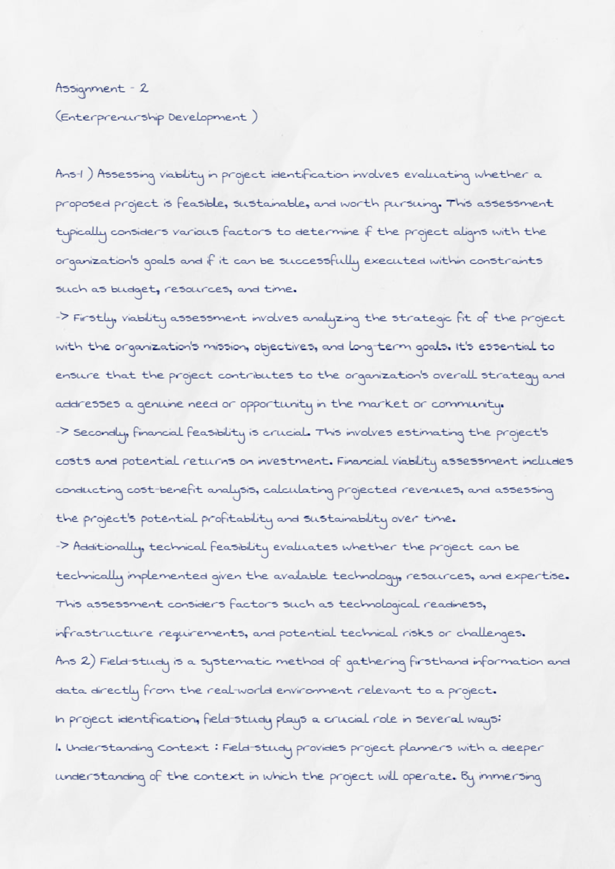 ED Unit 2 Assignment - B.tech - Studocu