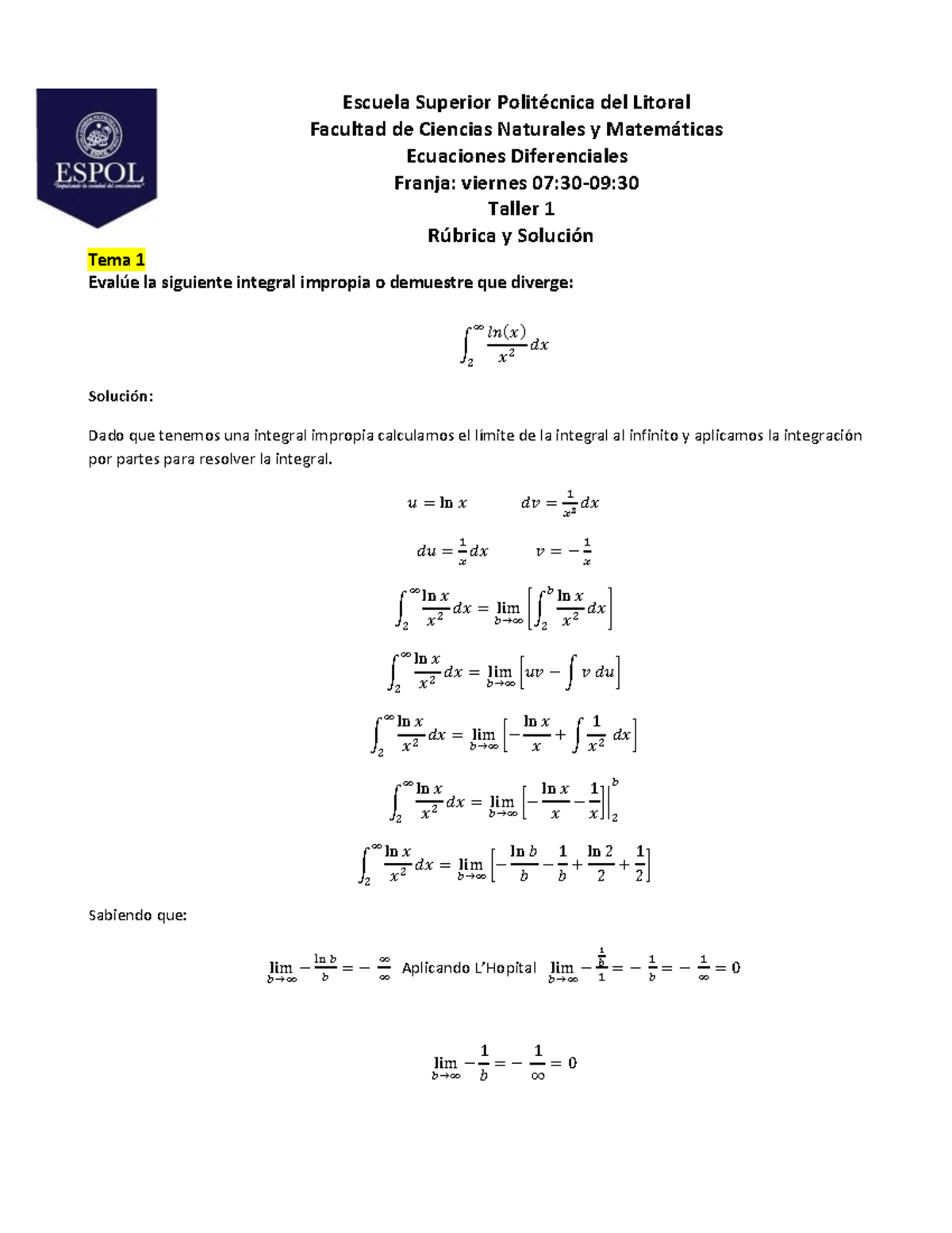 Taller 1V0730 Solucionyrubrica - Warning: TT: undefined function: 32 Warning: TT: undefined ...