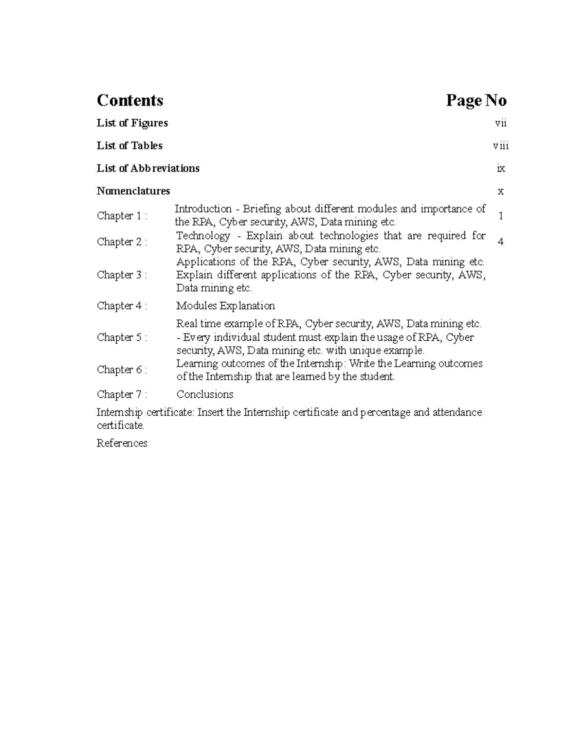 5. Contents - REFERRENCE MATERIAL - Contents Page No List of Figures ...