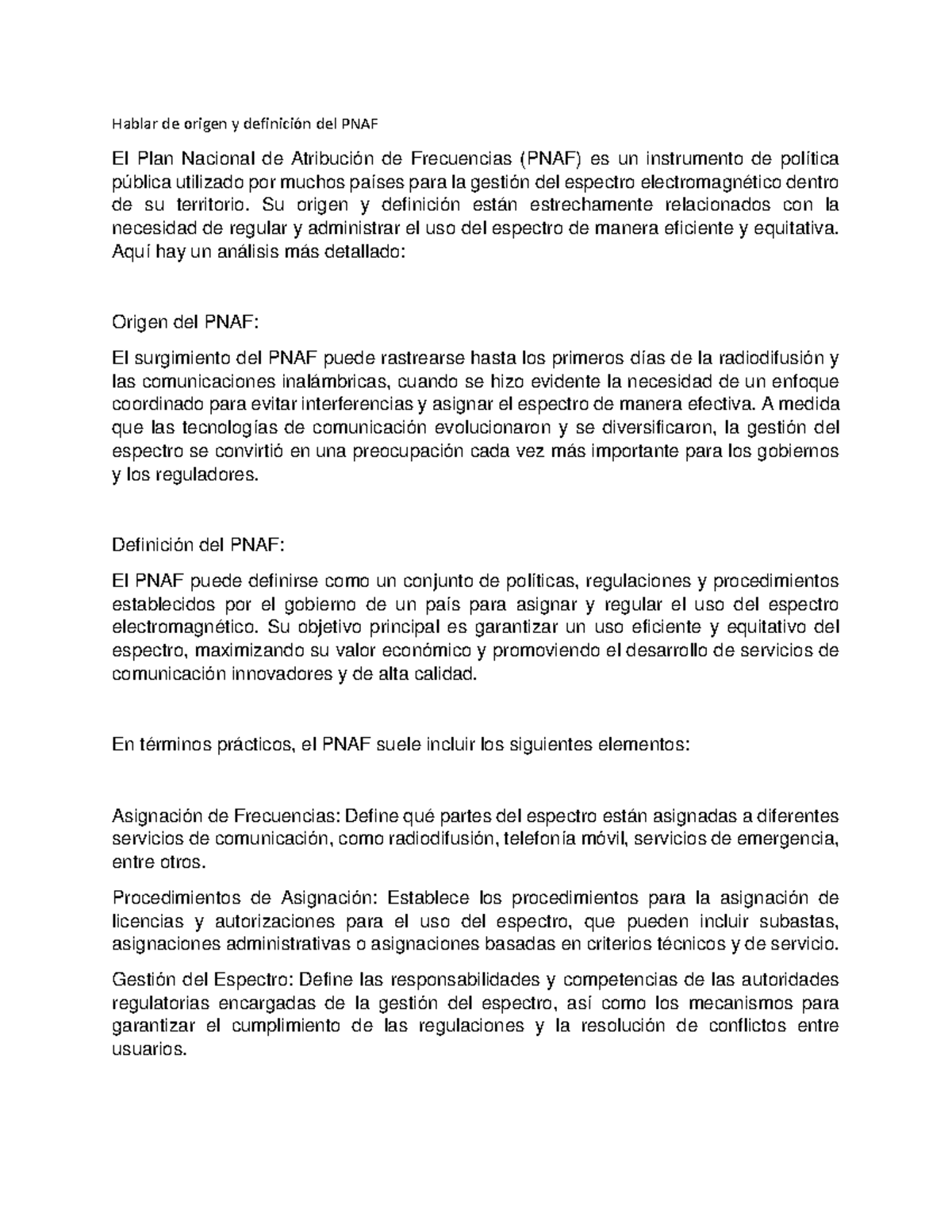 Unidad 5 actividad 1 - tareas - Hablar de origen y definición del PNAF ...