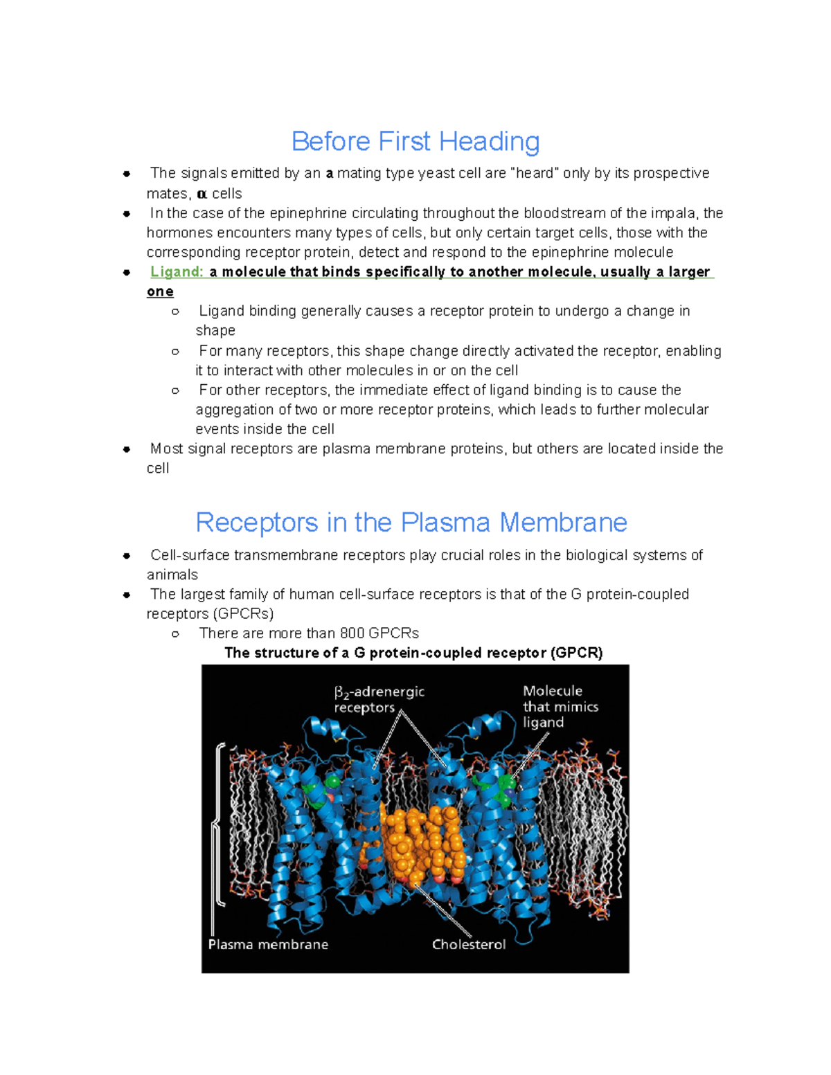 11.2 Signal Reception A Signaling Molecule Binds to a Receptor, Causing ...