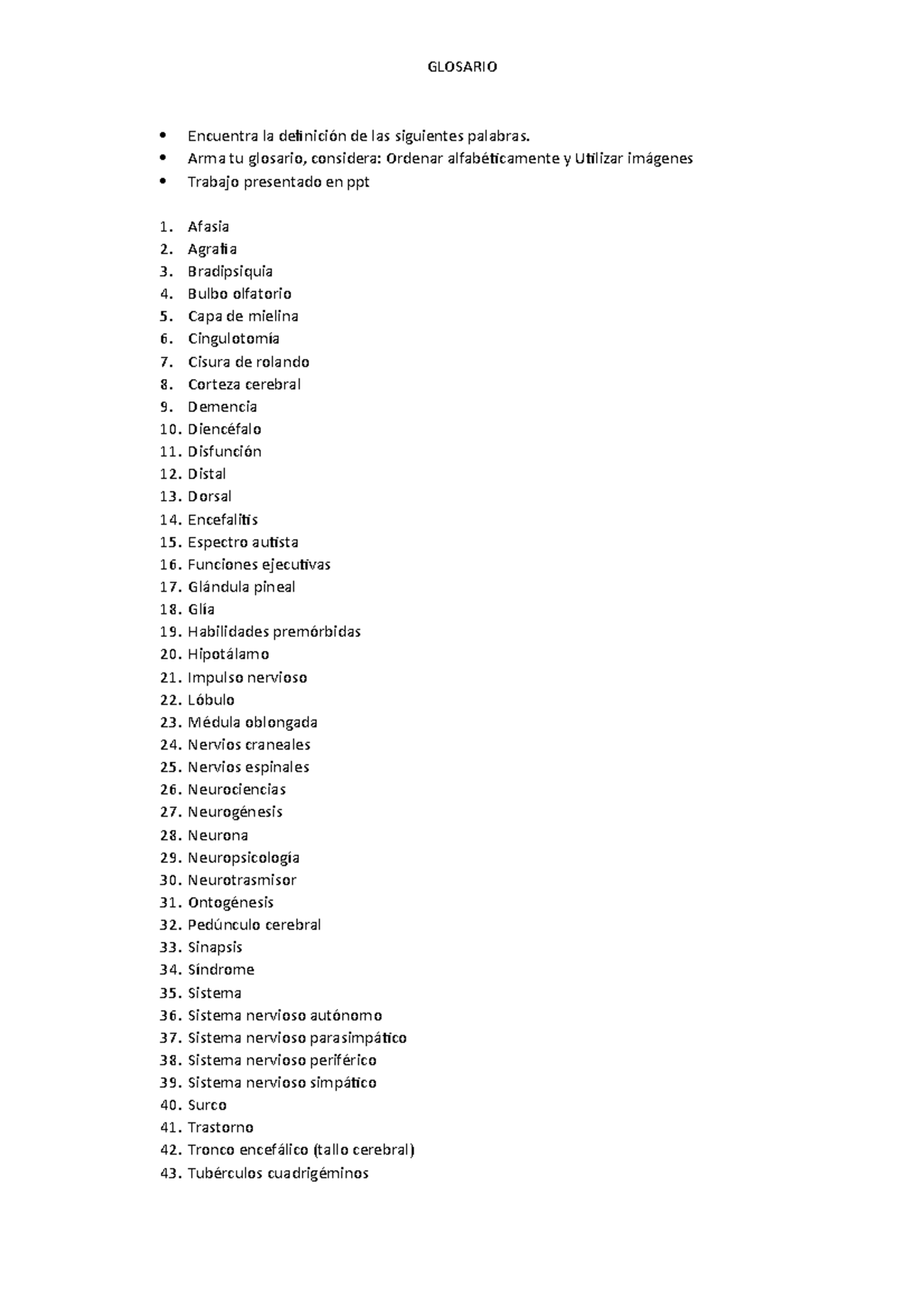 Palabras PARA Glosario - GLOSARIO Encuentra la definición de las ...