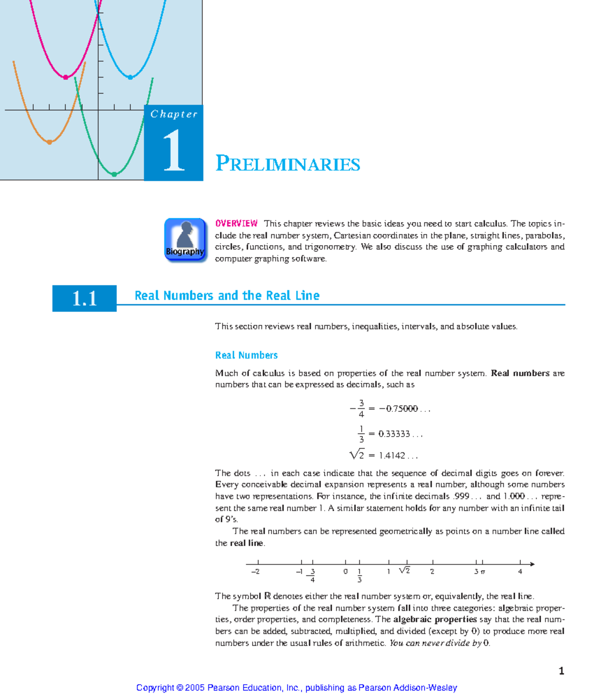 Week 2 - Looooool - Chapter 1 PRELIMINARIES OVERVIEW This chapter reviews the basic ideas you ...