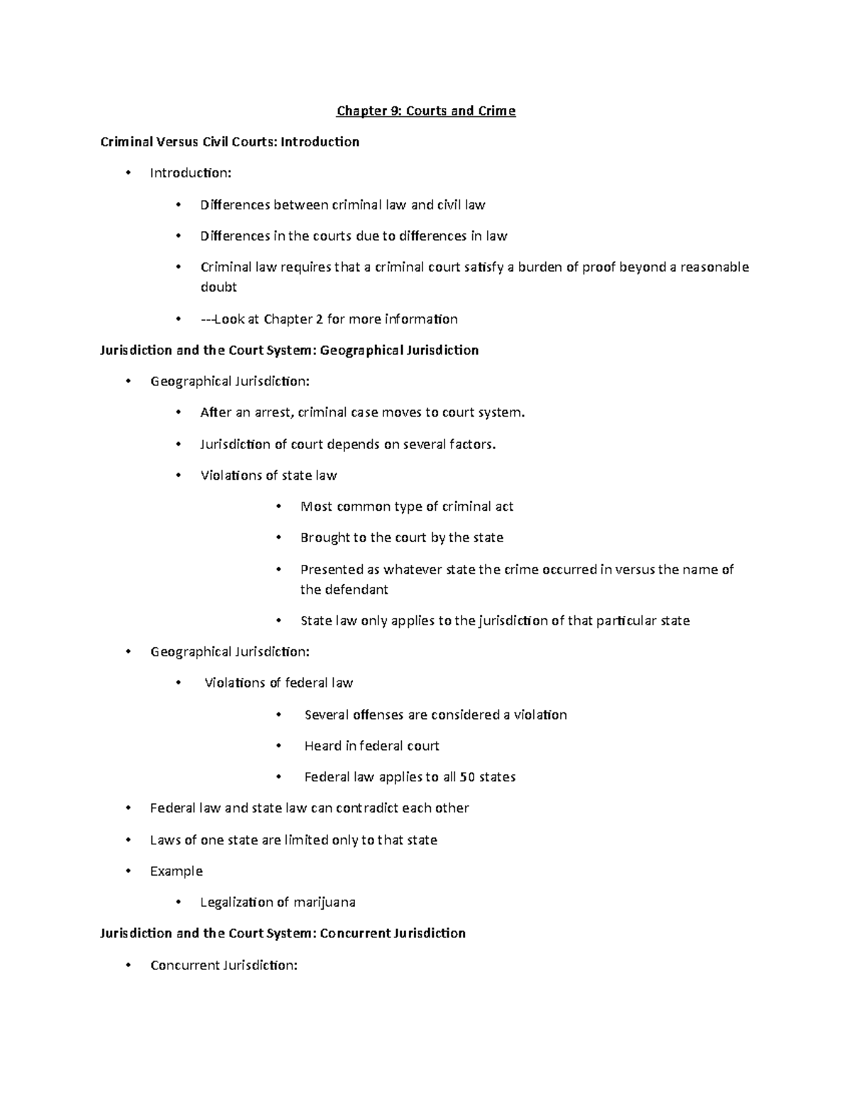 Chapter 9 - CJ 201 with Dr. Meyer. - Chapter 9: Courts and Crime ...