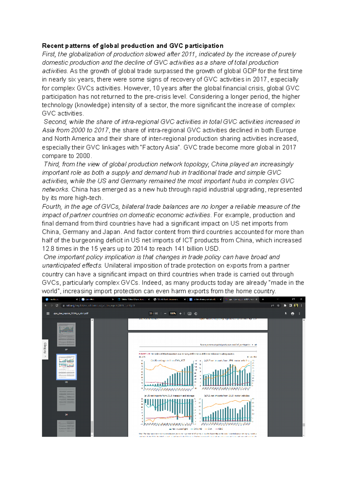 GVCs 2019 - Description Of GVCs 2019 - Recent patterns of global ...