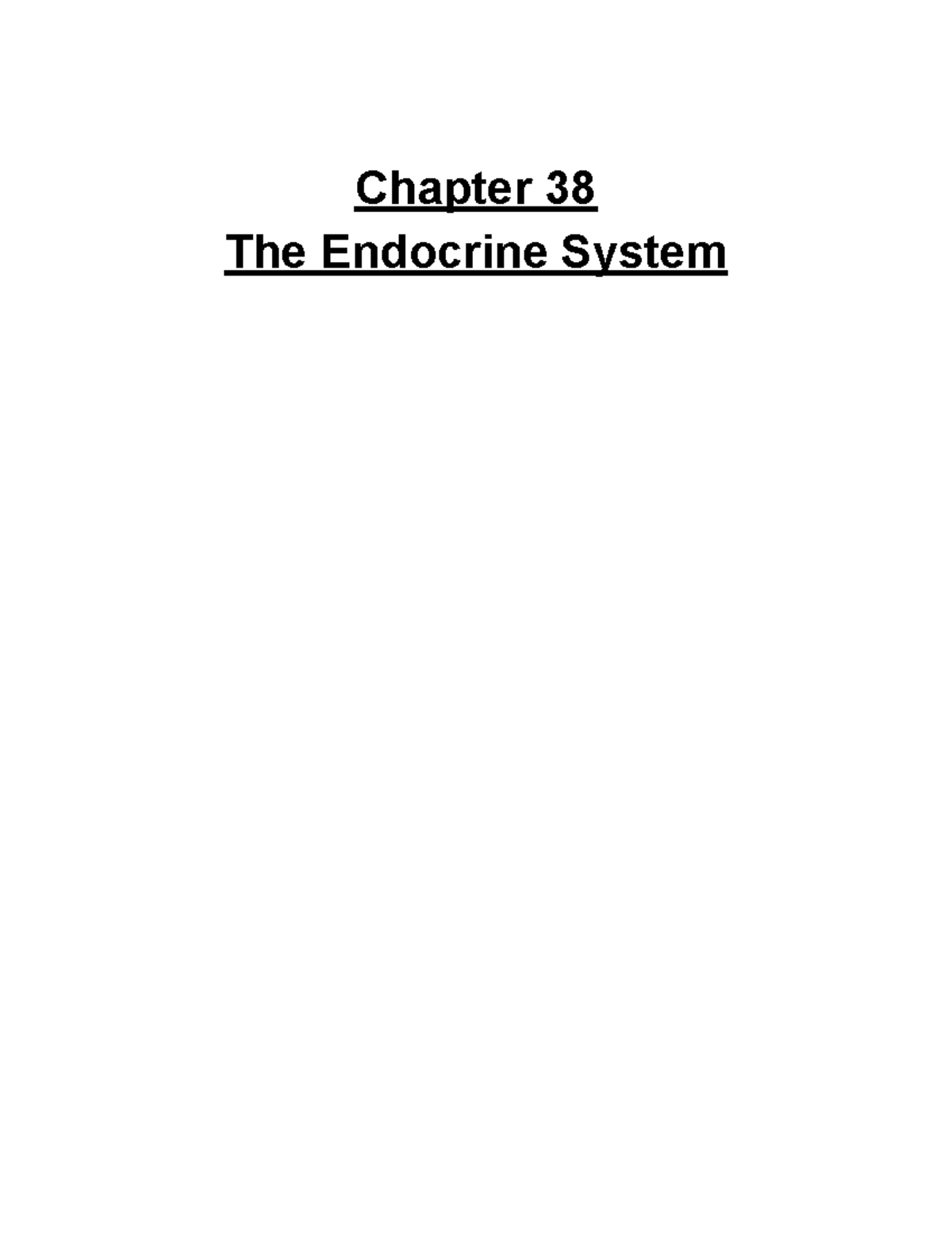 Chapter 38 The Endocrine System - Direct 2. Synaptic 3. Paracrine 4 ...