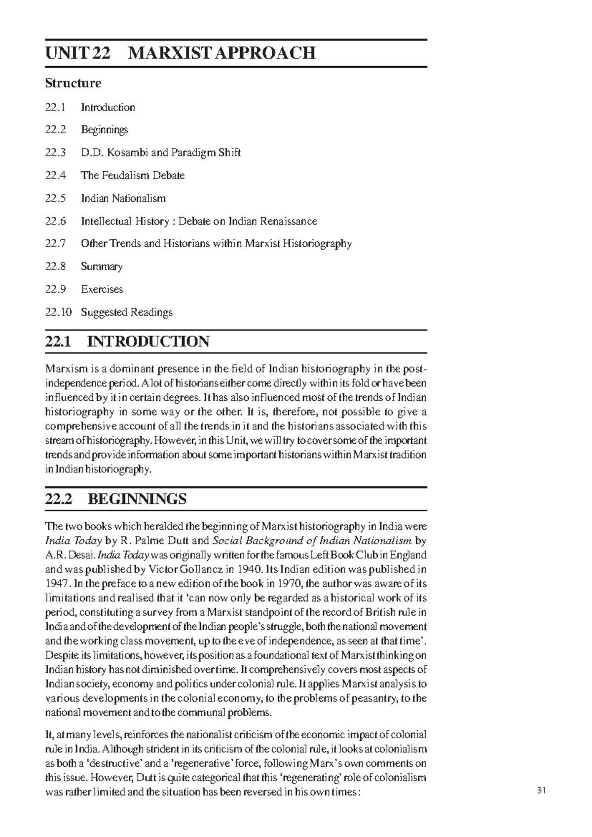 Marxist approach - 31 UNIT 22 MARXIST APPROACH Structure 22 ...
