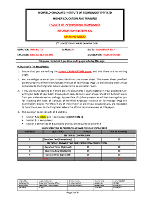Richfield - Richfield Graduate Institute of Technology - Studocu
