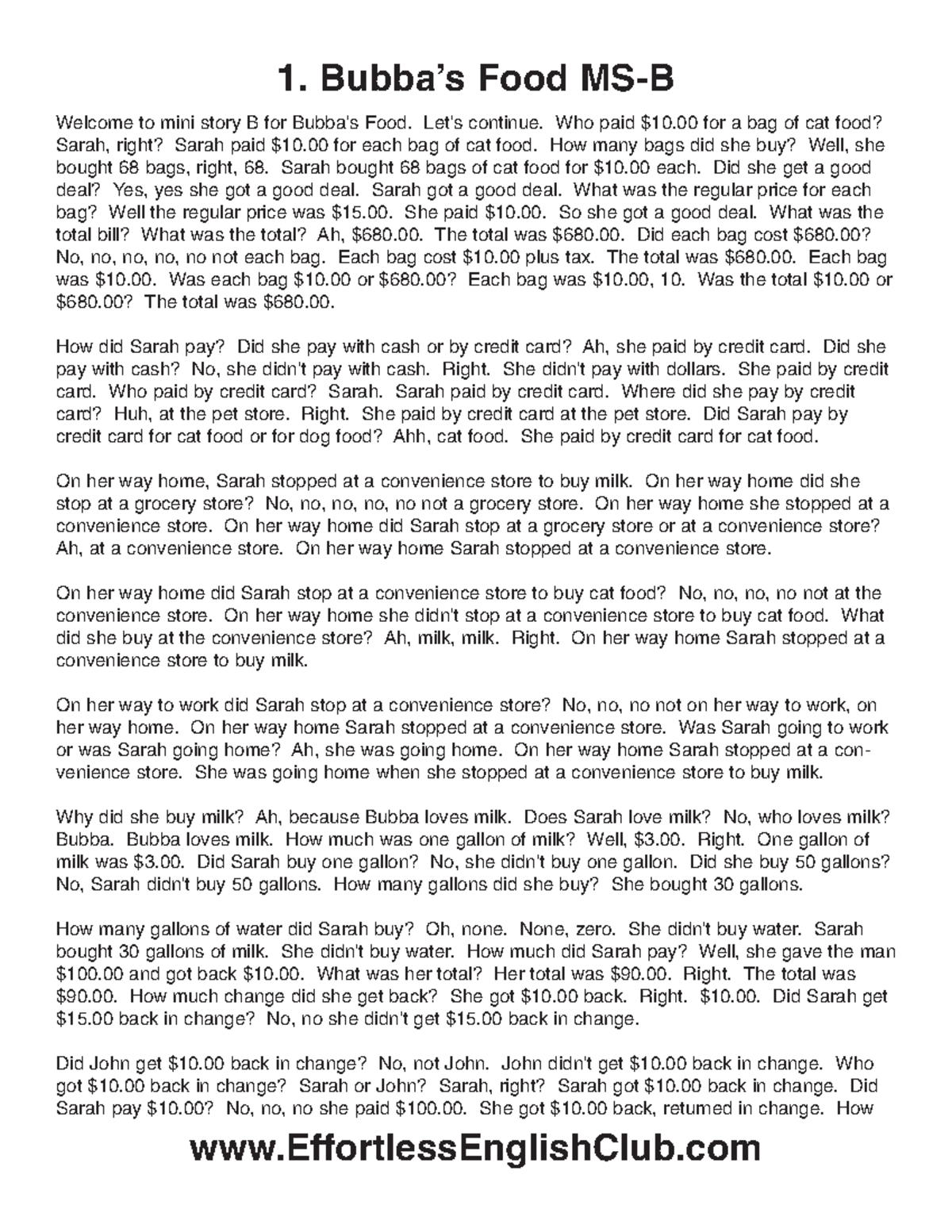 Bubba s Food MS-B - ádfasdfas - Welcome to mini story B for Bubba's ...