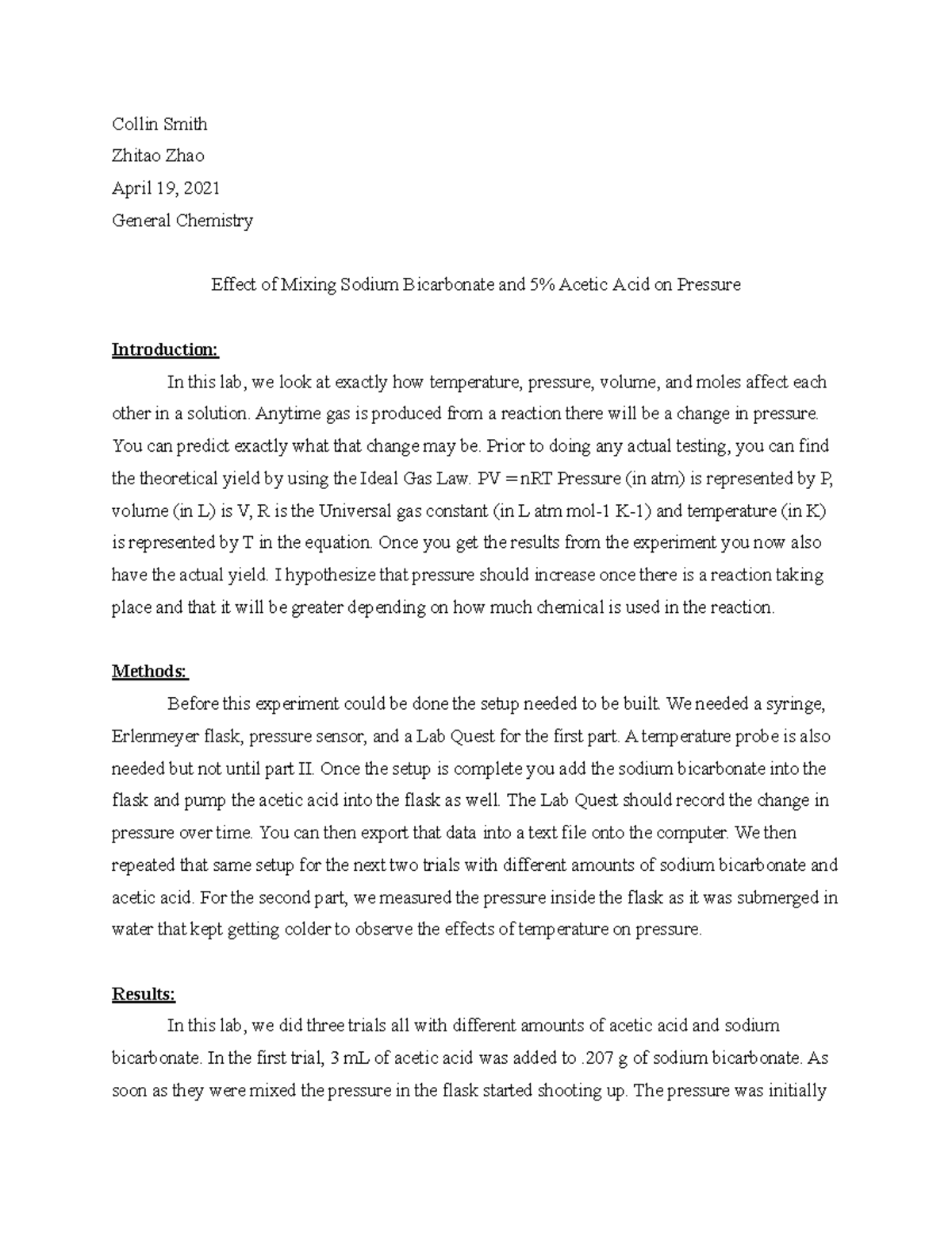 Lab 10 Report final - Collin Smith Zhitao Zhao April 19, 2021 General ...