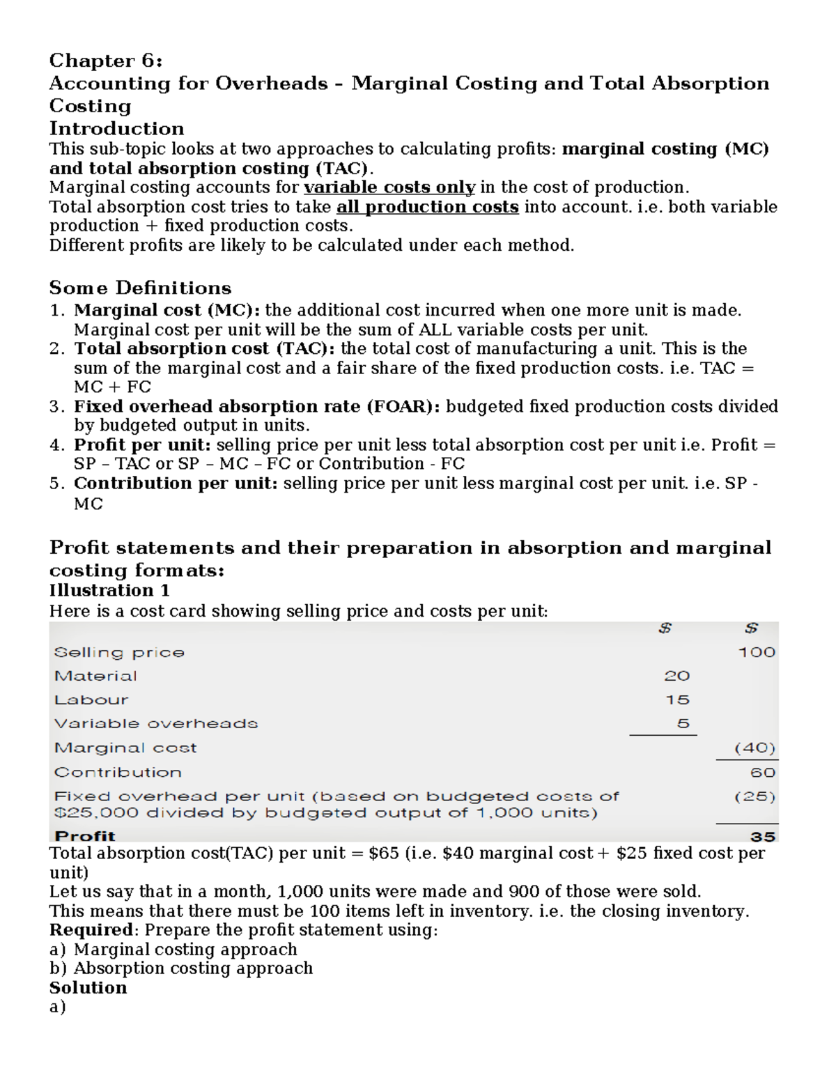 Chapter 6 Notes Accounting for Overheads Updated - Chapter 6 ...