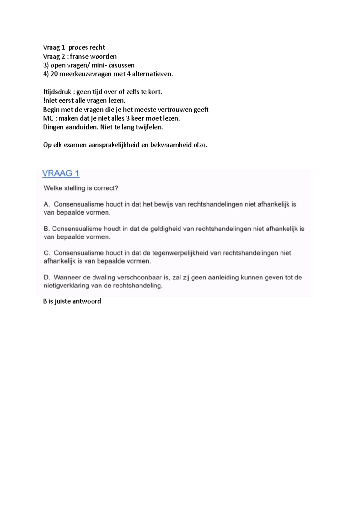 Examenvragen basisbegrippen - Vraag 1 proces recht Vraag 2 : franse ...