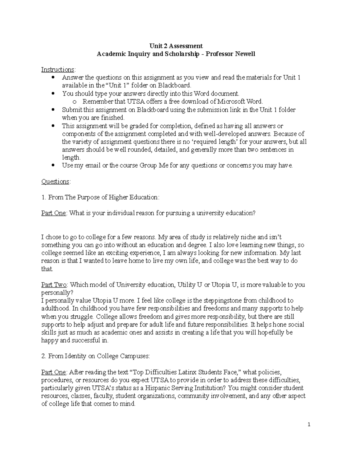 Unit 2 - Unit 2 module assignment going over module 2 concepts such as ...