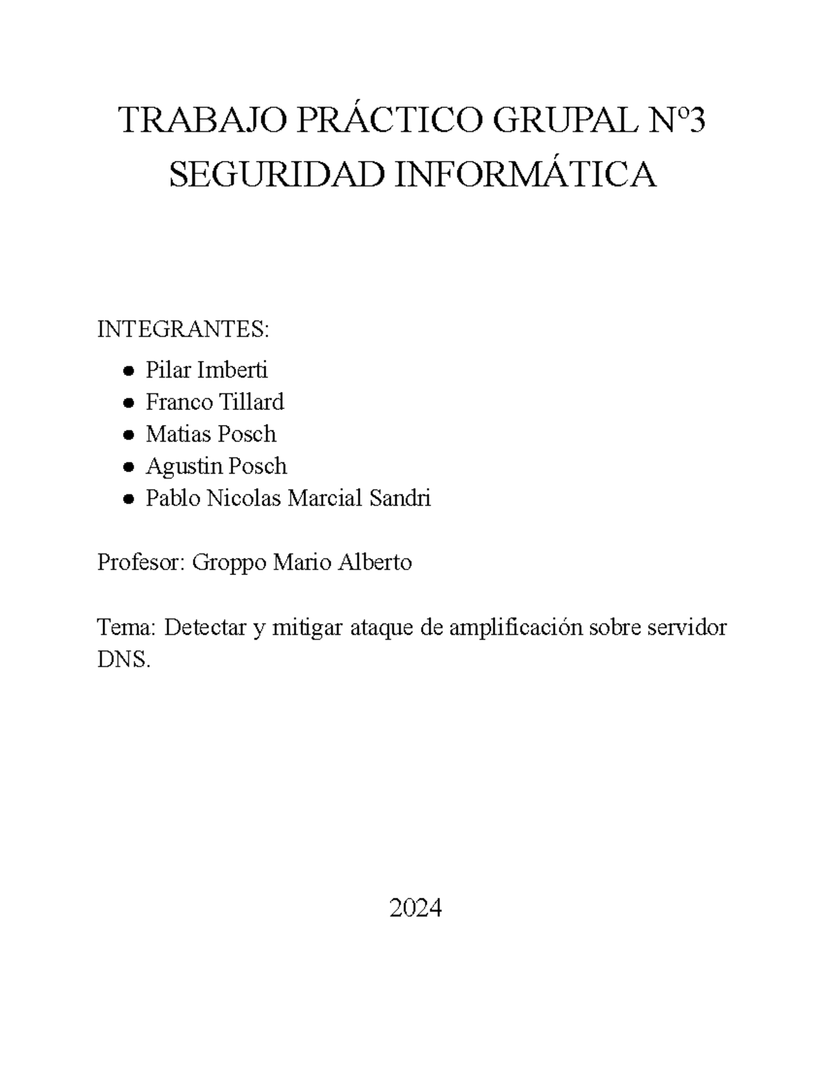 TP3 PROCESO Seguridad Informatica - TRABAJO PRÁCTICO GRUPAL Nº ...