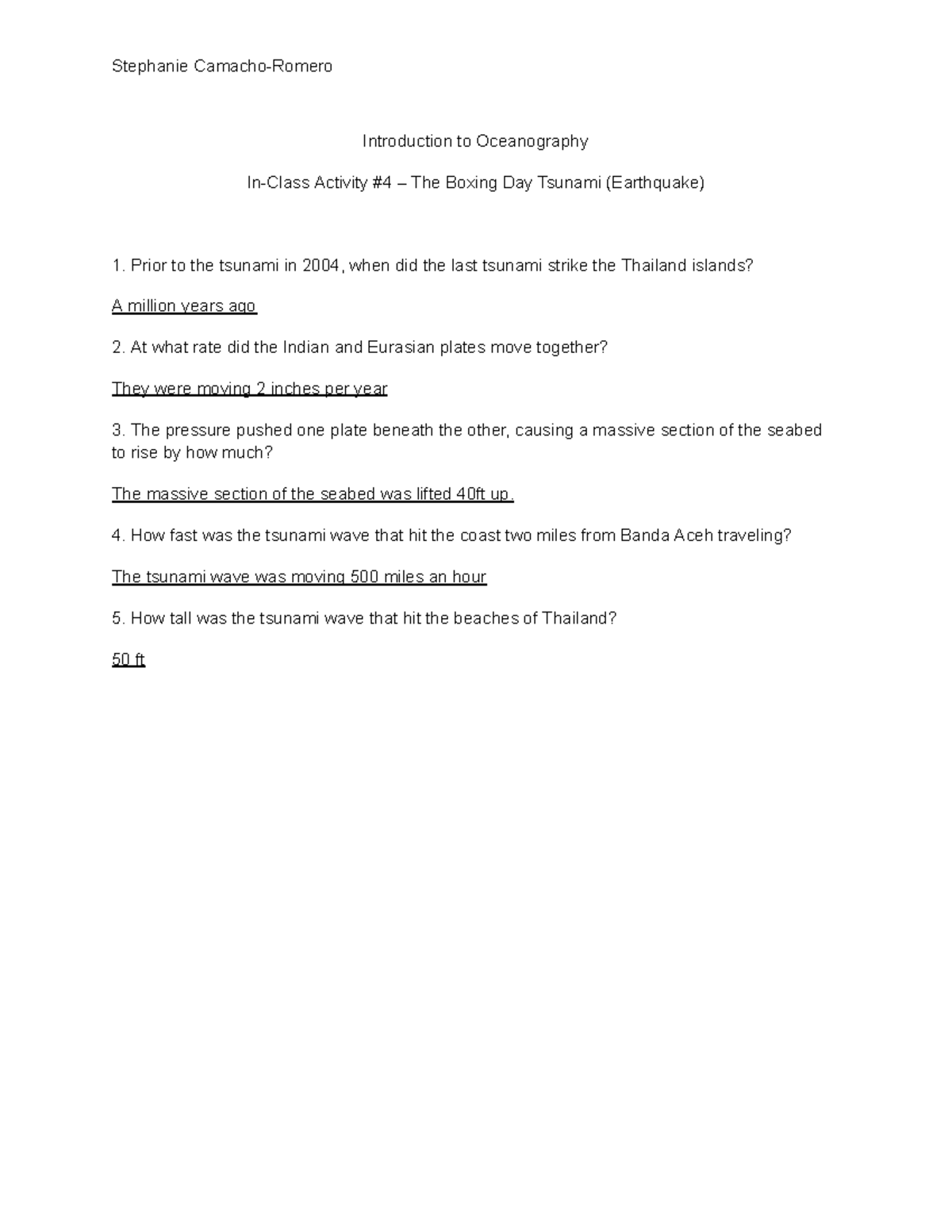 Introduction to Oceanography - Stephanie Camacho-Romero Introduction to ...