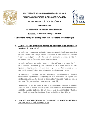 Participacion 1 Farmacos de accion especifica e inespecifica ...