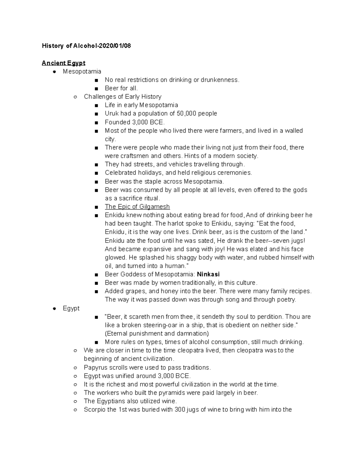 History of Alcohol-HI-110 - History of Alcohol-2020/01/ Ancient Egypt ...