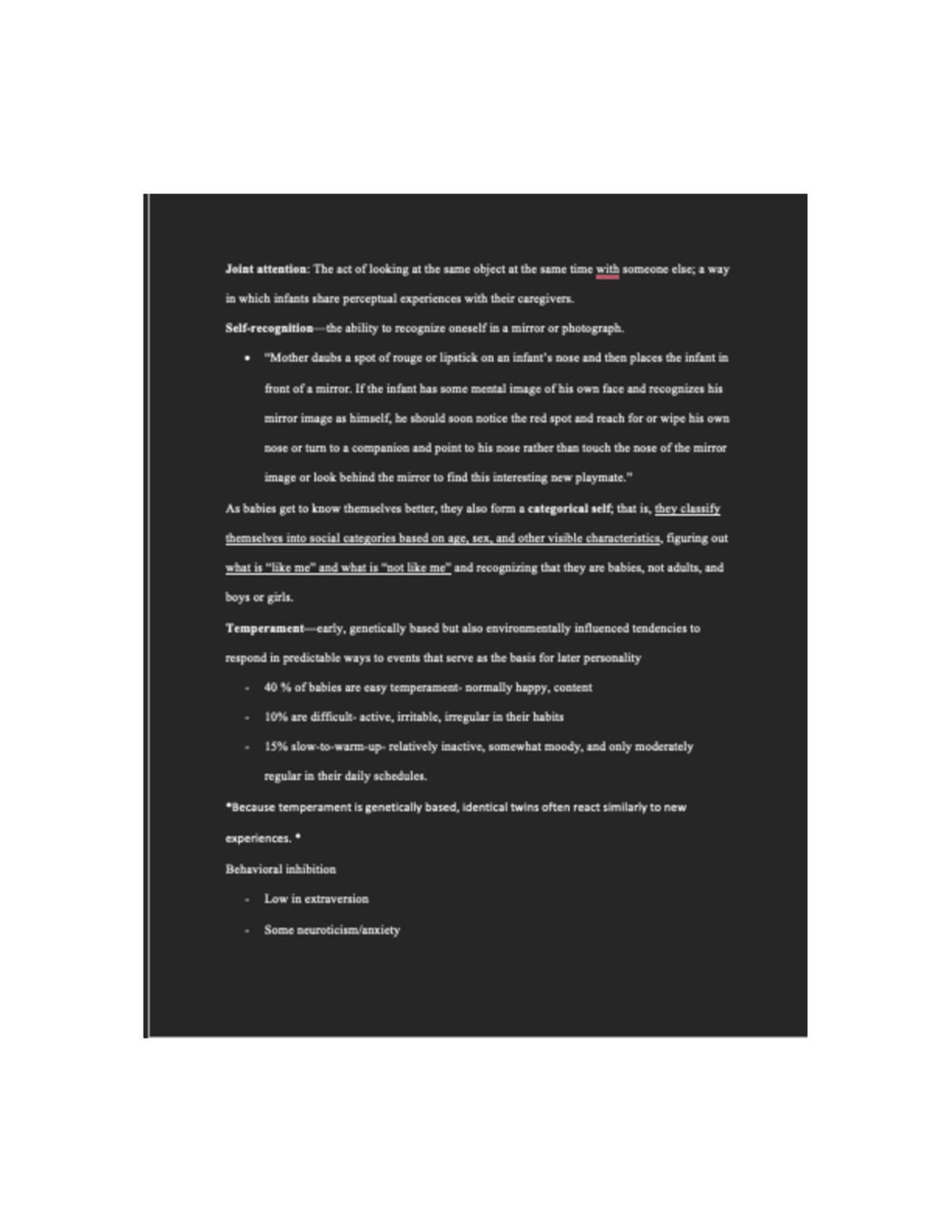 Notes on chapter 10: Self and personality - PSYC 2350 - NSU - Studocu