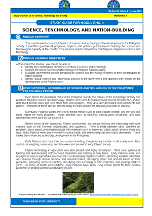 Activity 2 - STS - Name: Year & Course: Activity 2 State the reason ...