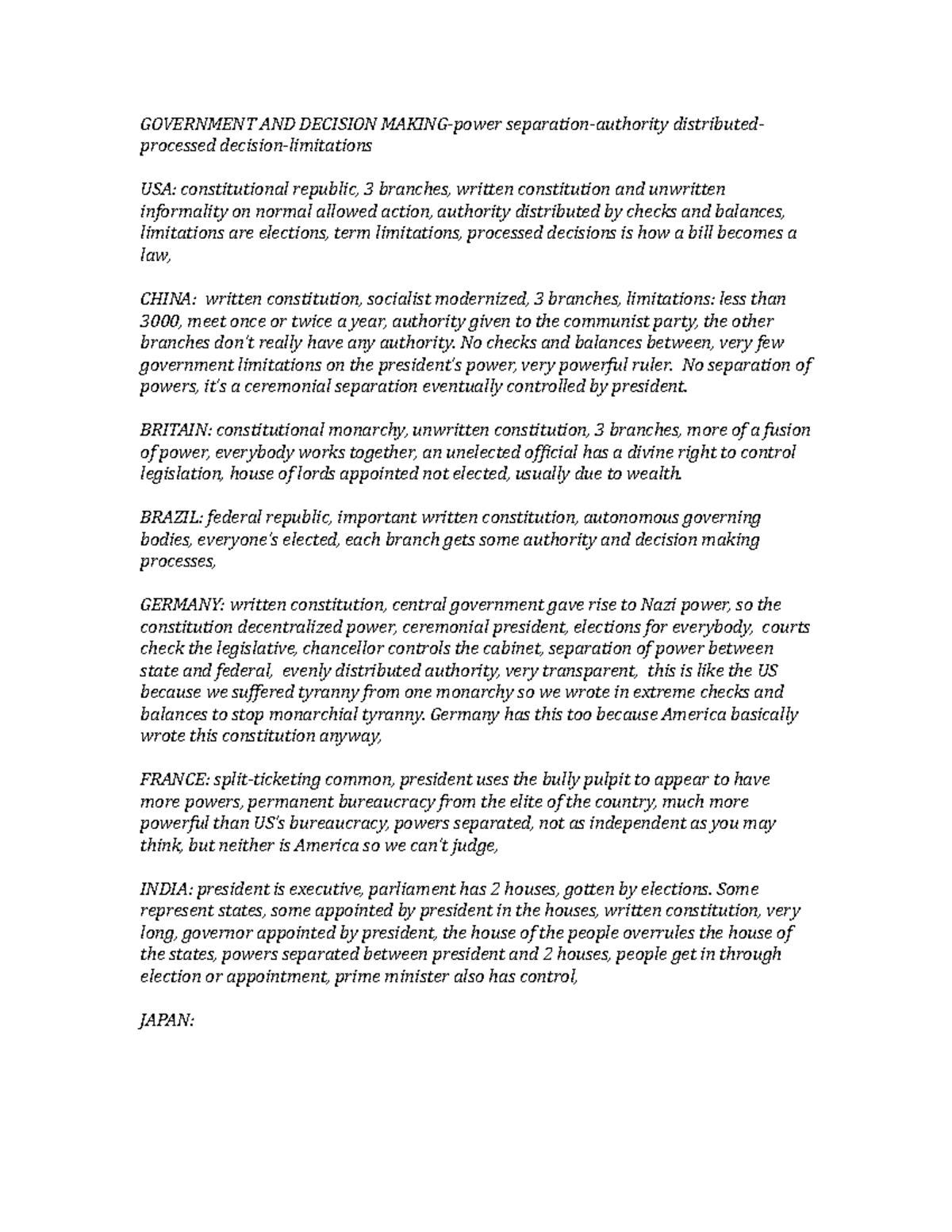 Government AND Decision Making - GOVERNMENT AND DECISION MAKING-power ...