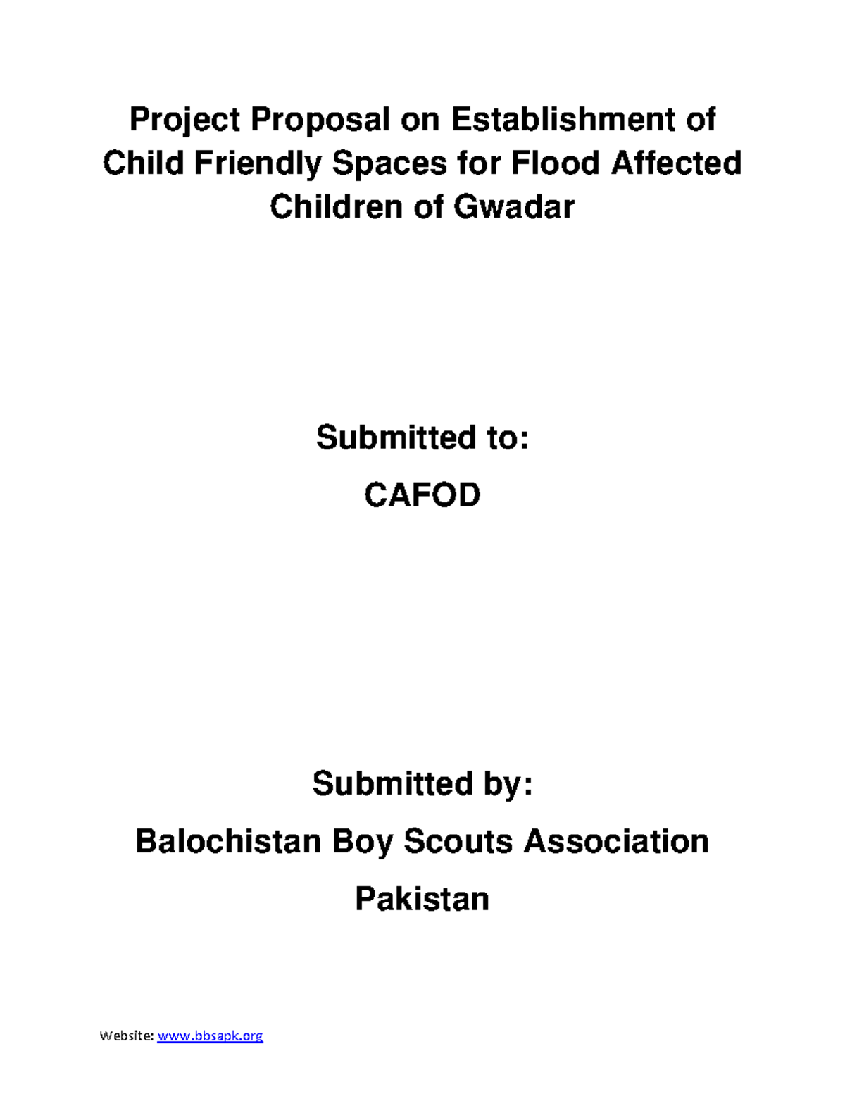 Projdoc - sample template proposal - Project Proposal on Establishment ...