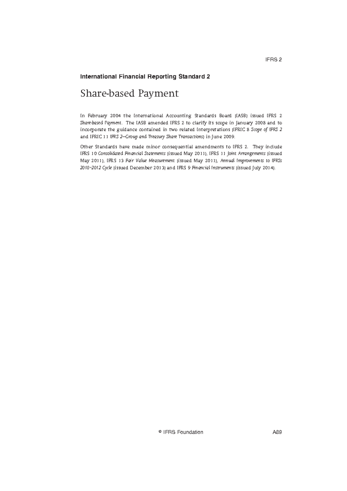 Ifrs2 163 - ifrs 2 Advanced financial accounting - International ...