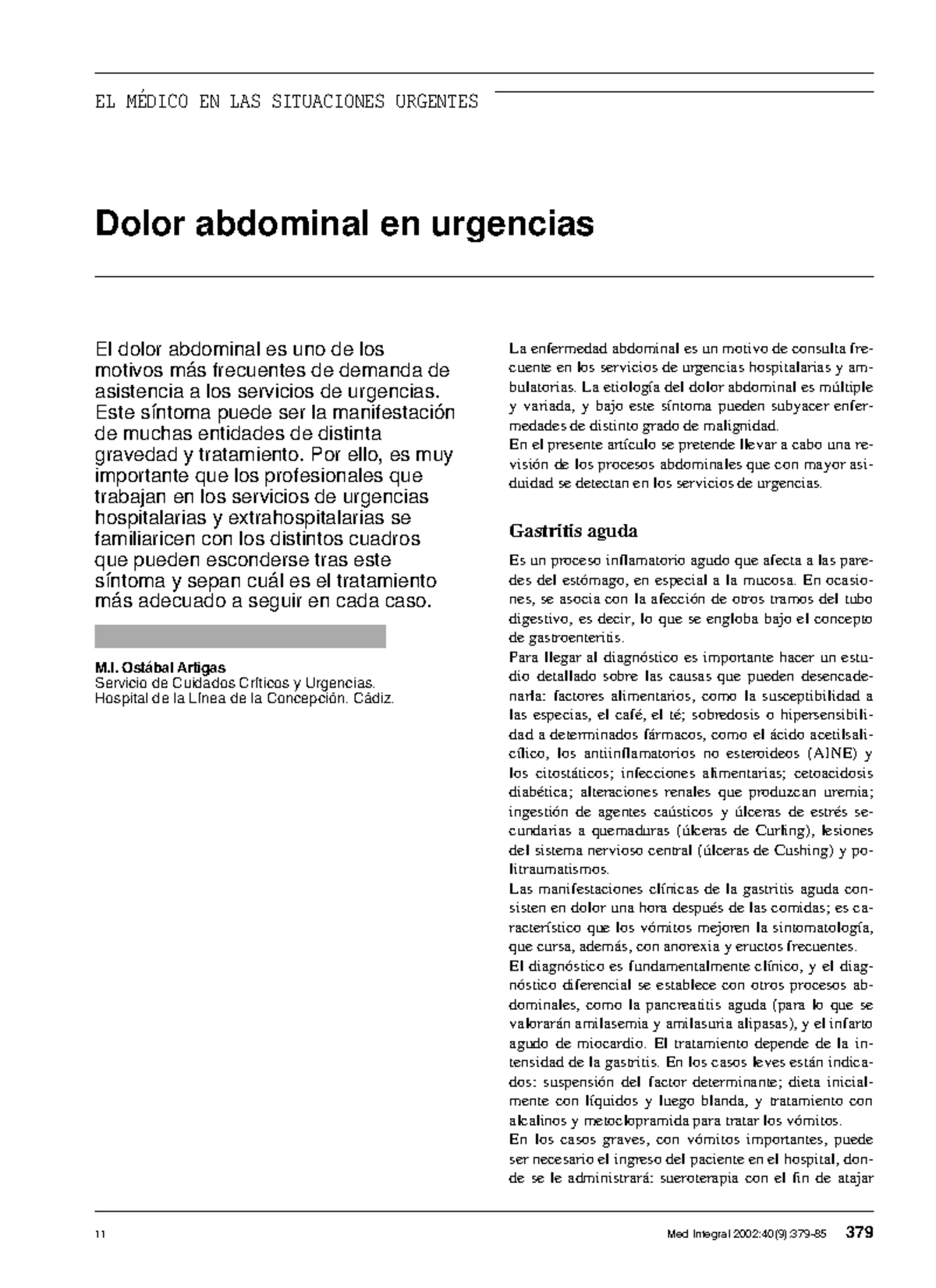 Dolor abdominal colicos pdf - La enfermedad abdominal es un motivo de ...