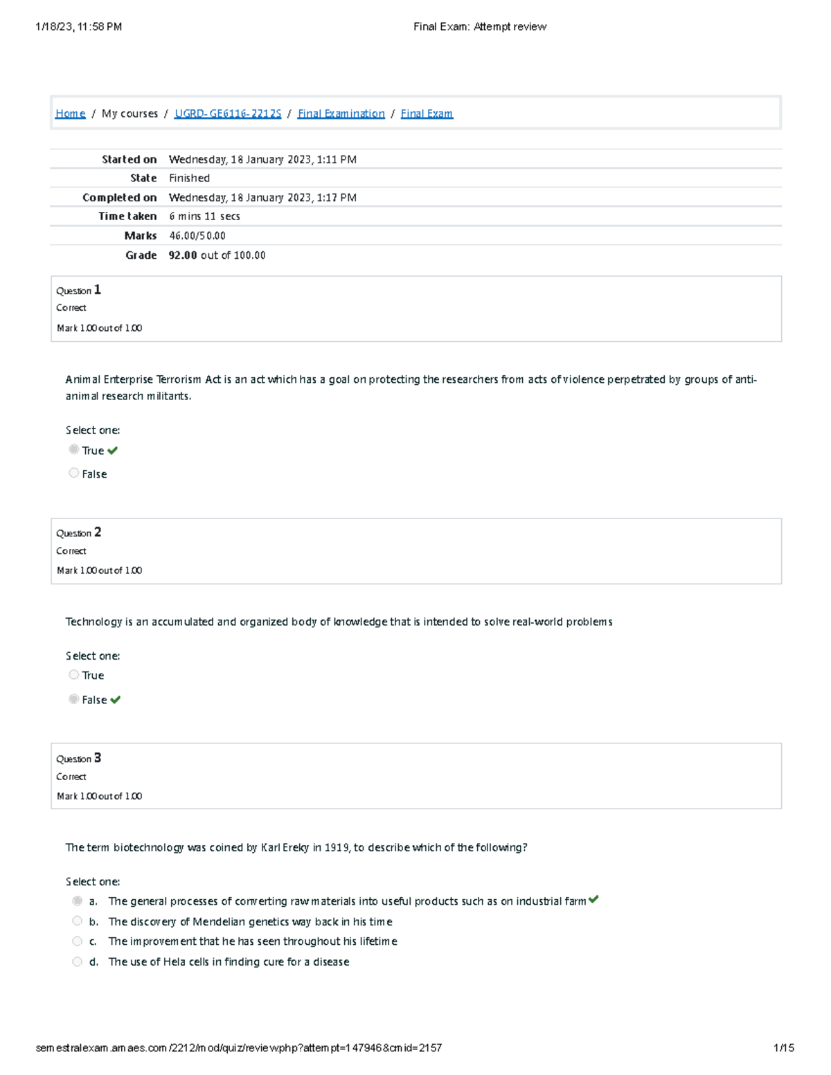 Sts-back-up - science - Home / My courses / UGRD-GE6116-2212S / Final Examination / Final Exam ...