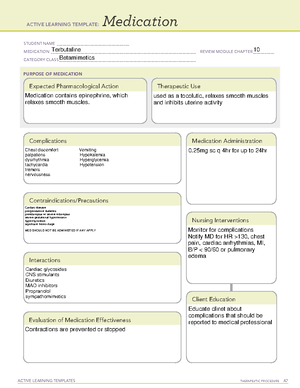 ATI Influenza med sheet - ACTIVE LEARNING TEMPLATES THERAPEUTIC ...