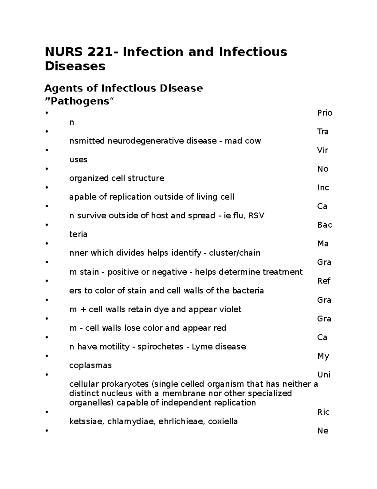NURS 221- Infection and Infectious Diseases - NURS 221- Infection and ...