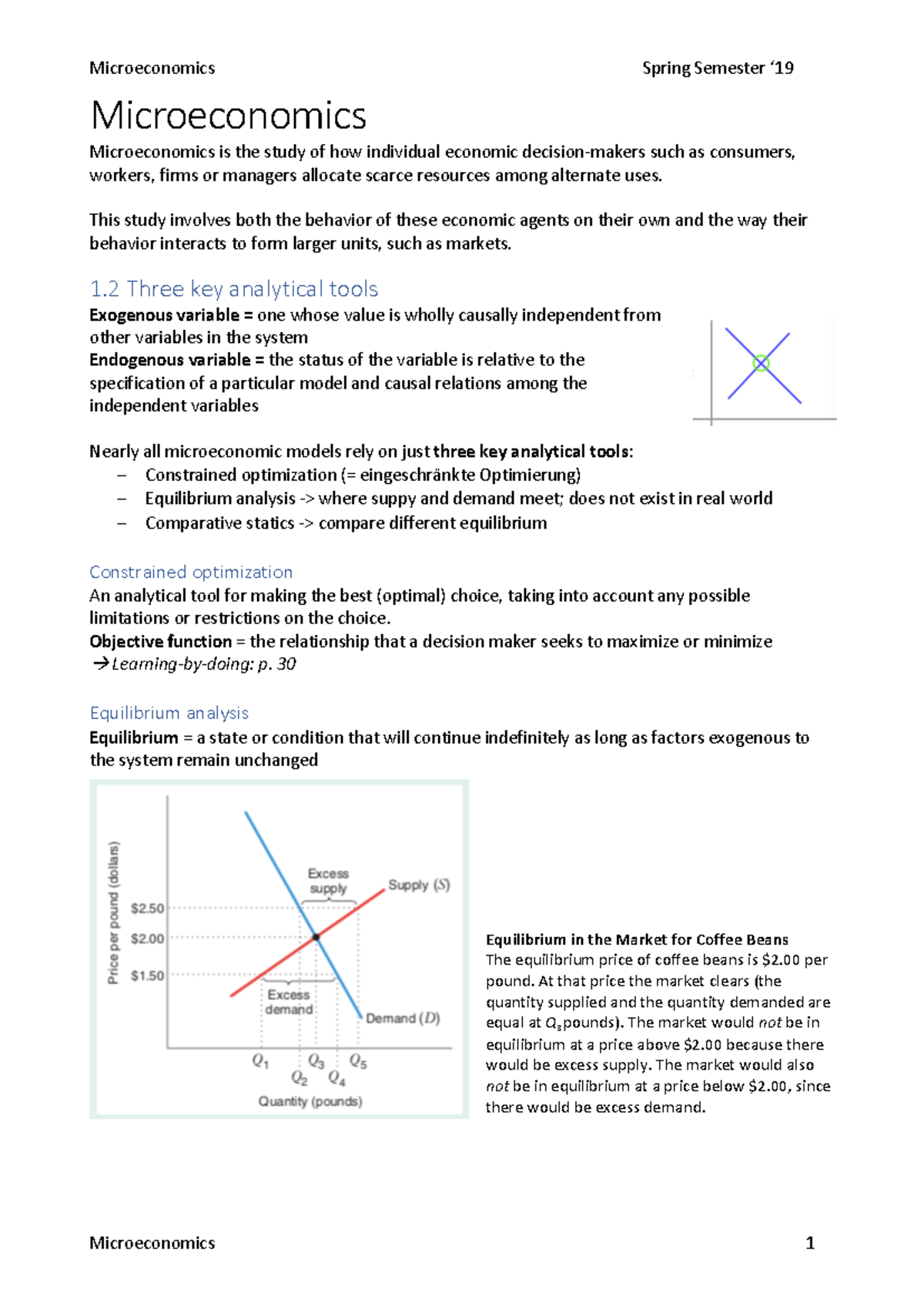 Microeconomics summary - Microeconomics Microeconomics is the study of ...