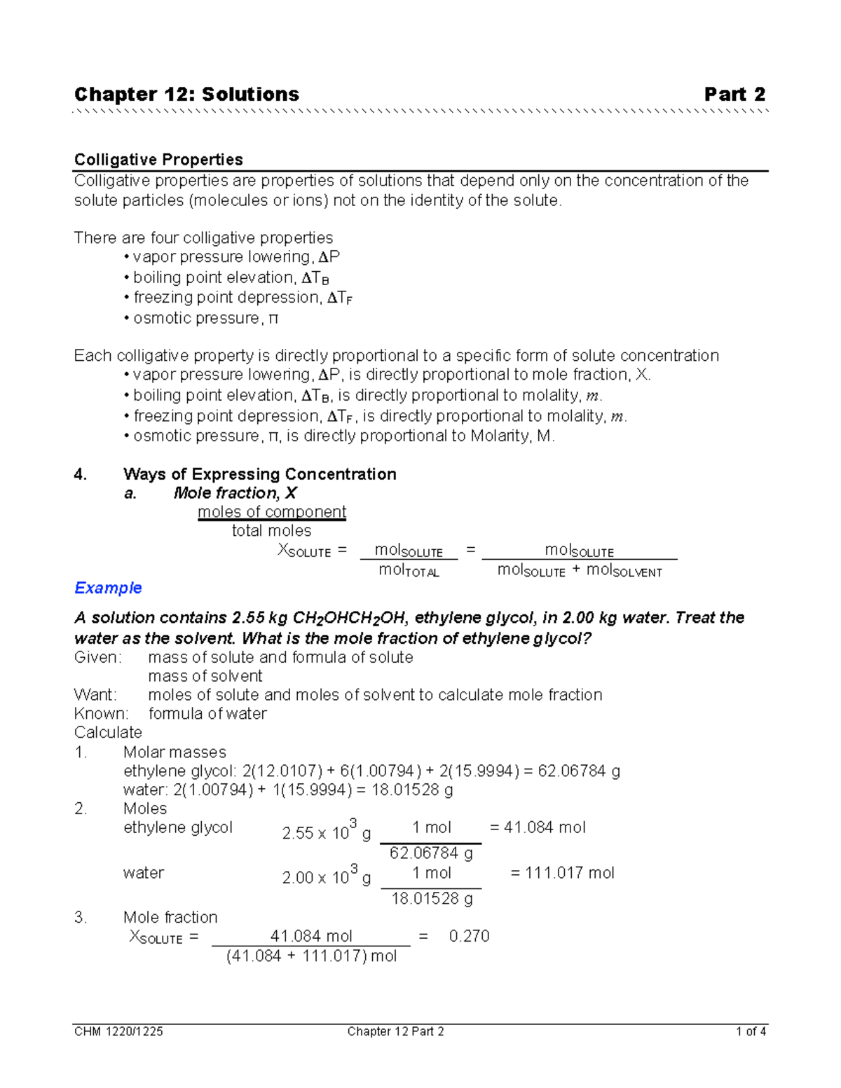Chapter 12 Part 2 2017 05 26 21 22 59 Utc Chapter 12 Solutions Part 2 Colligative