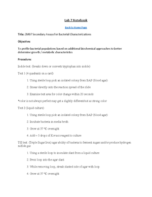 BIOD171 Microbiology Lab Notebook - Portage Learning BIO 171 ...