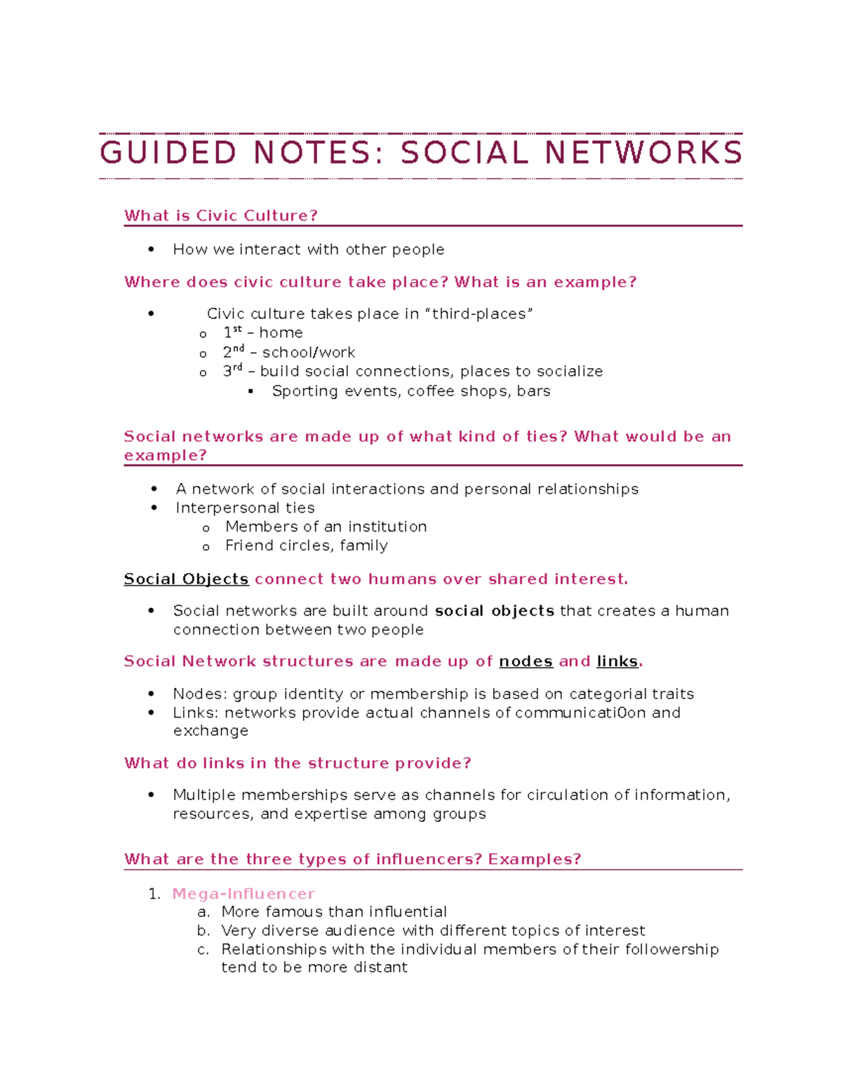 GN-Social Networks - Unit 2 Notes - G U I D E D N O T E S : S O C I A L ...