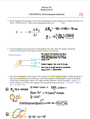 Electric Currents homework - Physics homework # PHYS 121 Chapter 18 – Homework #3 Electric ...