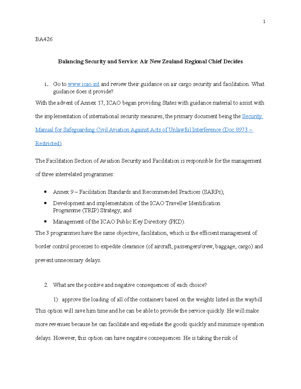Balancing Security and Service - What guidance does it provide? With ...