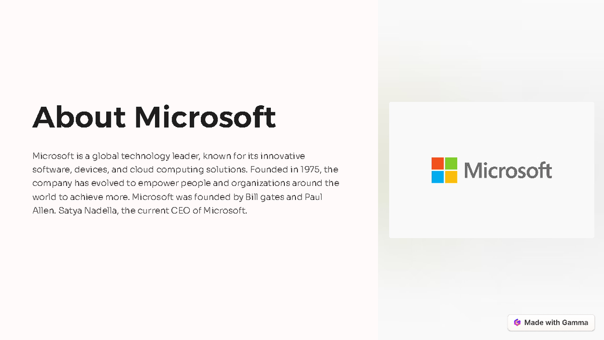 About-Microsoft - about microsoft - About Microsoft Microsoft is a ...