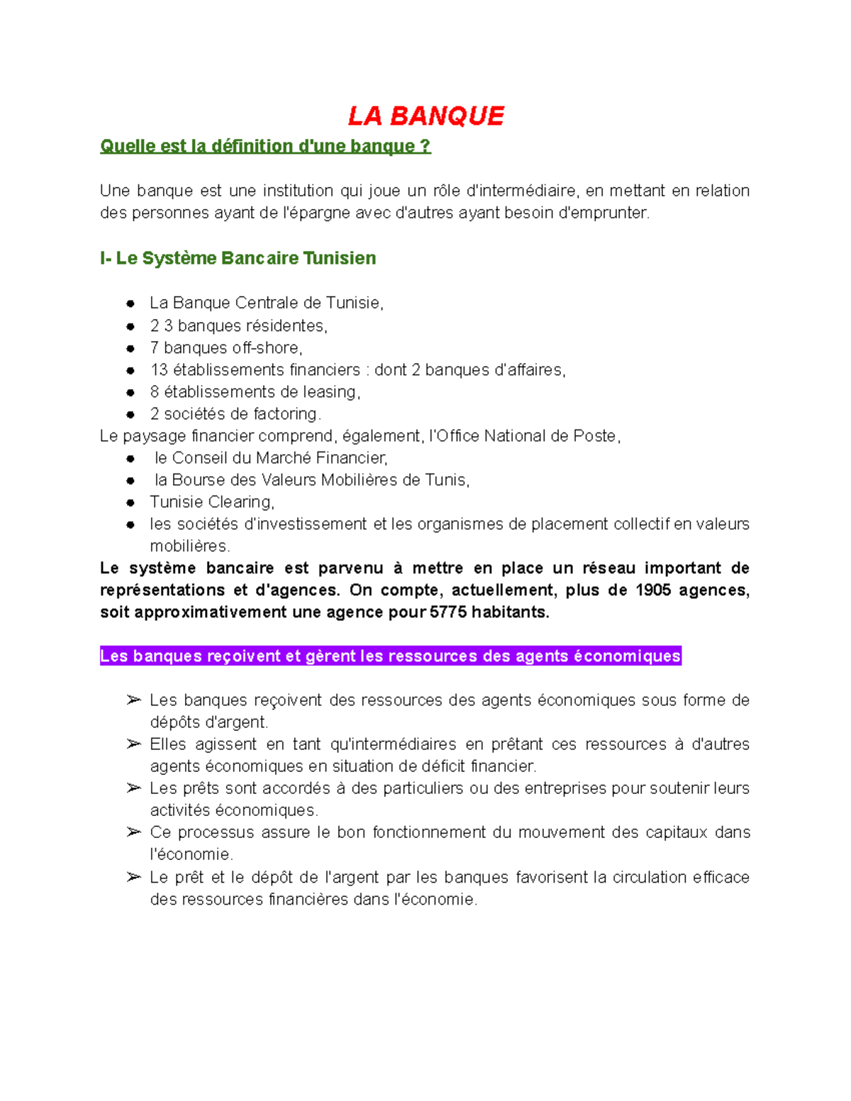 LA Banque - comptabilité - LA BANQUE Quelle est la définition d'une ...