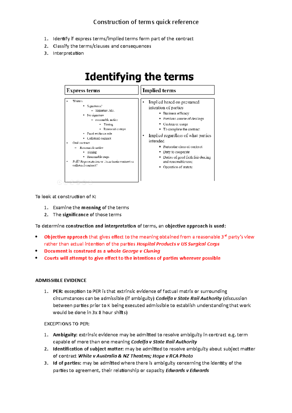 Construction of terms quick reference - Identify if express terms form ...