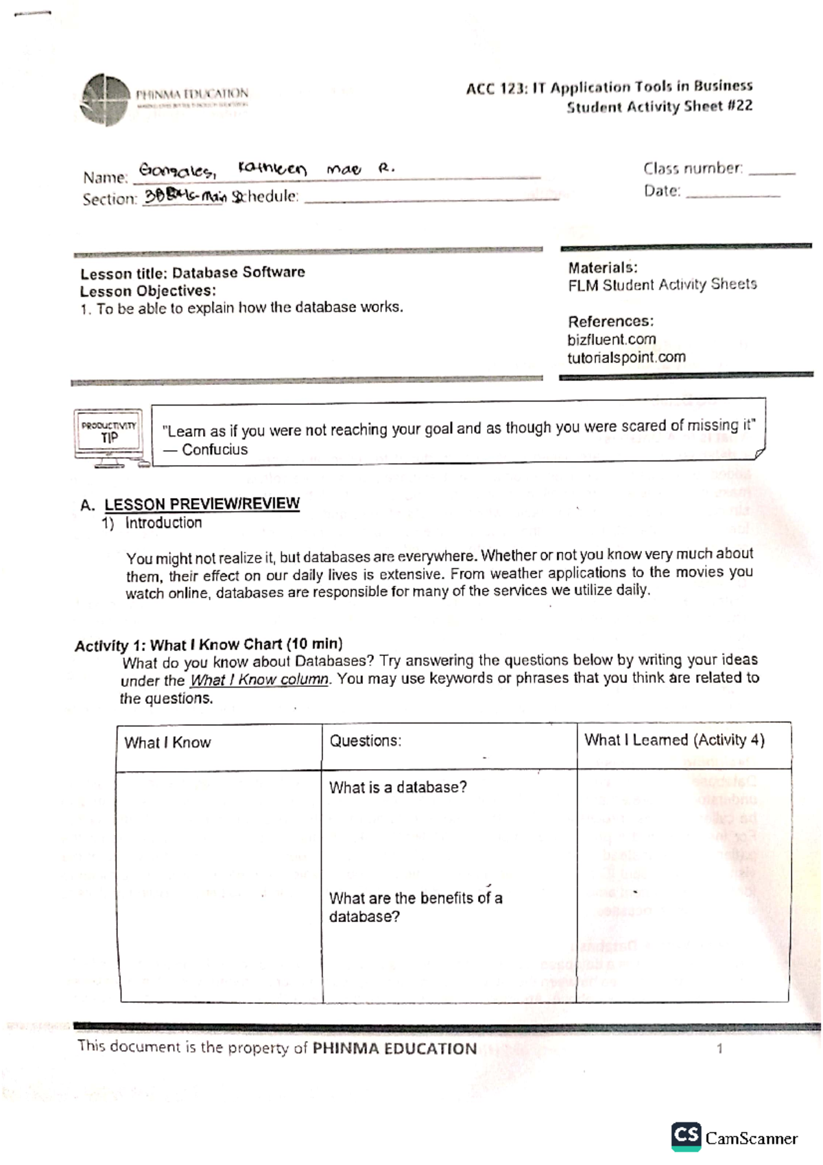ACC 123 SAS 22 - none - Accounting - CamScanner CamScanner - Studocu