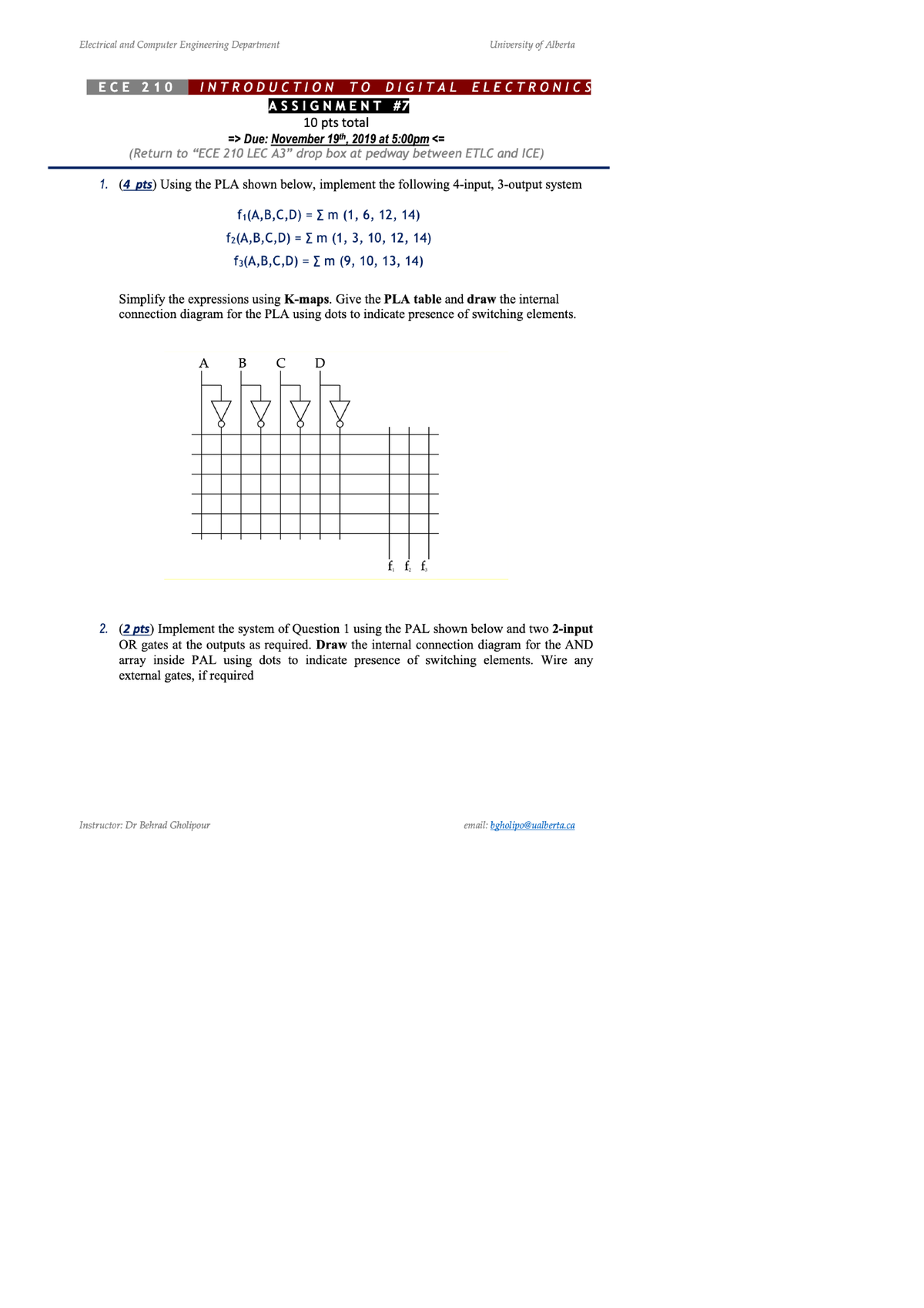 ECE210-A7 - Assignment 7 - ECE 210 Fall 2019 - Ece210 - Studocu