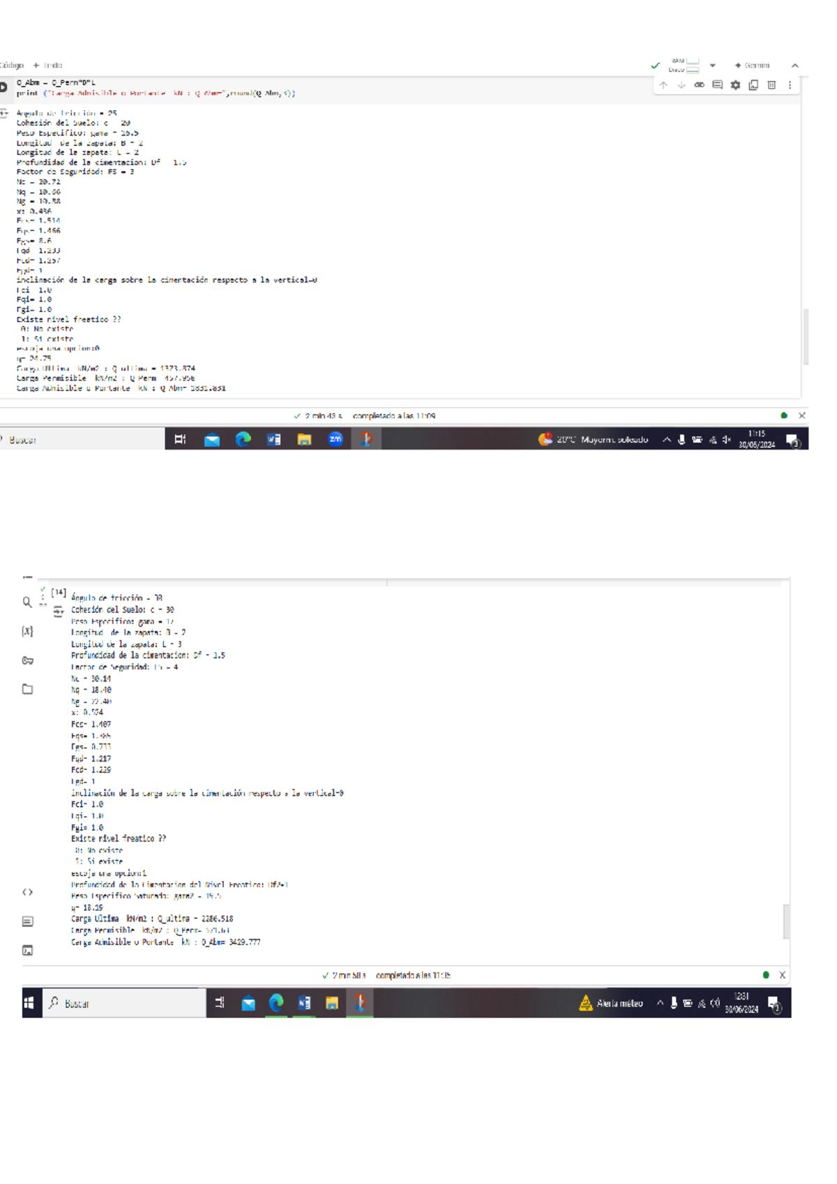 Examen de colab python - AYUDA MEJORAR TUS RESPUESTAS. - Código Texto RAM Gemini Disco Q_Abm Q G ...