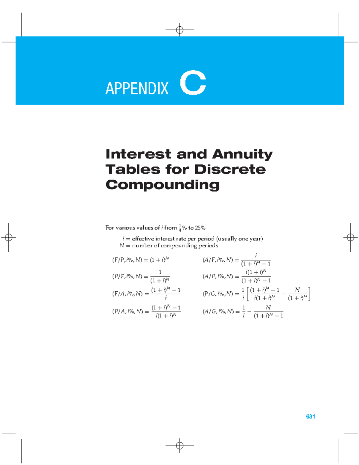 Interest and Annuity Tables - APPENDIX C Interest and Annuity Tables ...