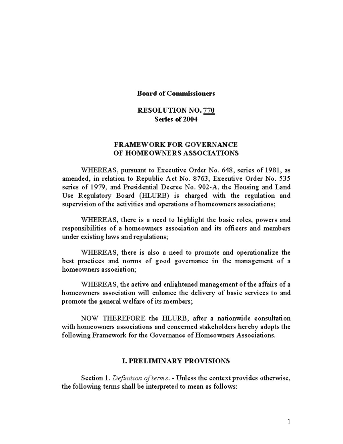 Hlurb Guidelines FOR HOA Social Science Studocu